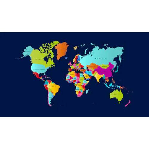 World Map in Dark | Map Posters | Dubaiprint.com