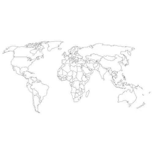 Empty World Map | Map Posters | Dubaiprint.com