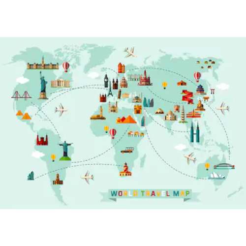 World Travel Map | Map Posters | Dubaiprint.com